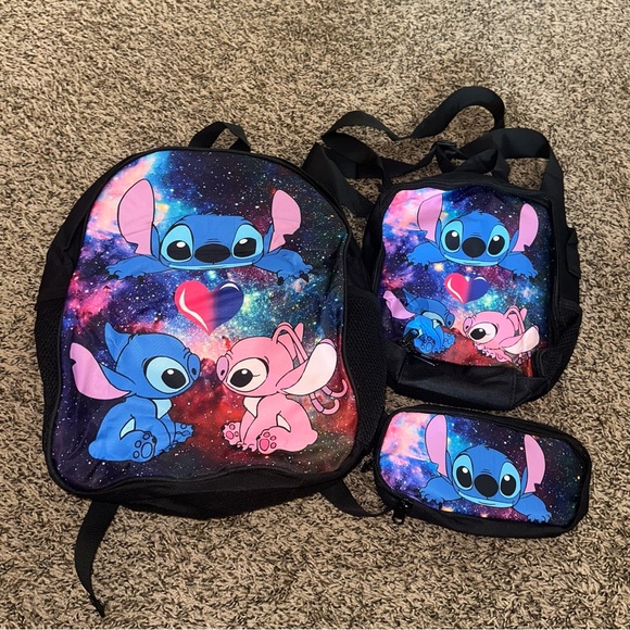Accessories | Nwot Stitch Galaxy Print Kids Backpack Set | Poshmark